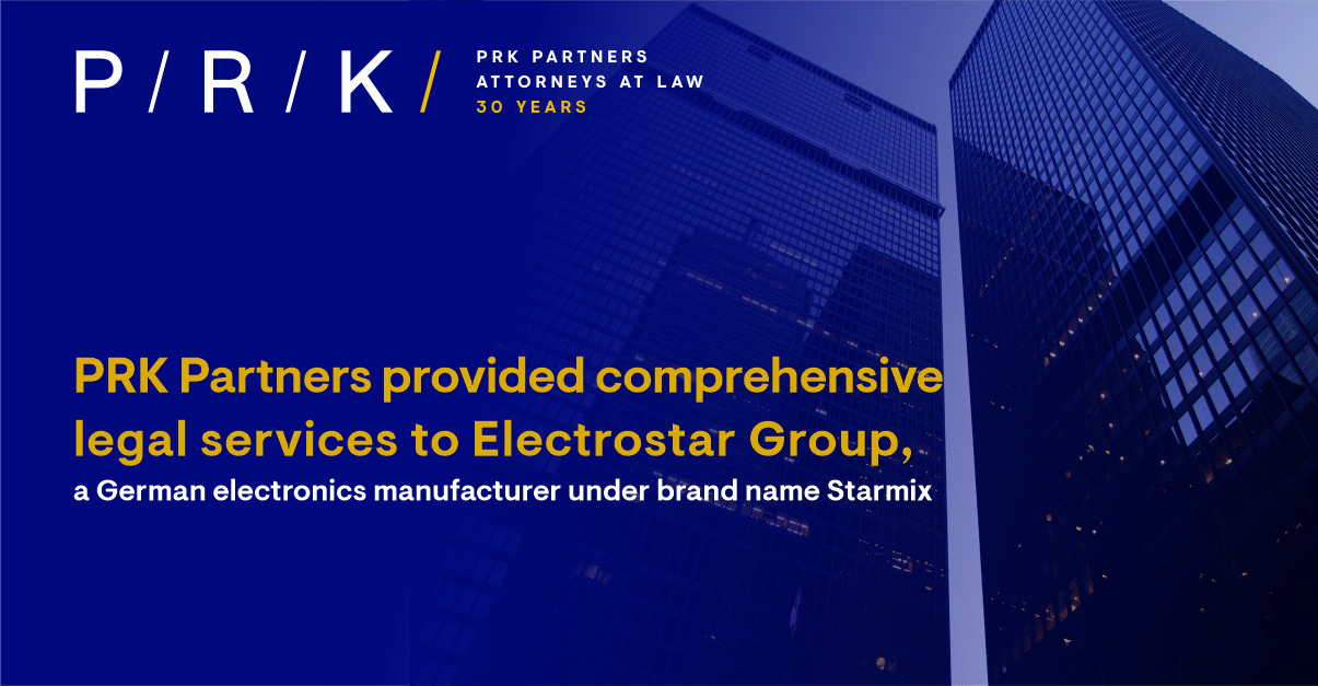 PRK Partners provided comprehensive legal services to Electrostar Group ...